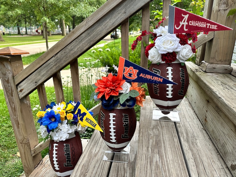 Custom Football Flower Arrangement - Etsy