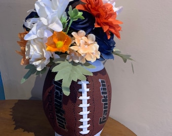 Football Bouquet, Flower Arrangement, Sola Wood Flower, Football Gift ...