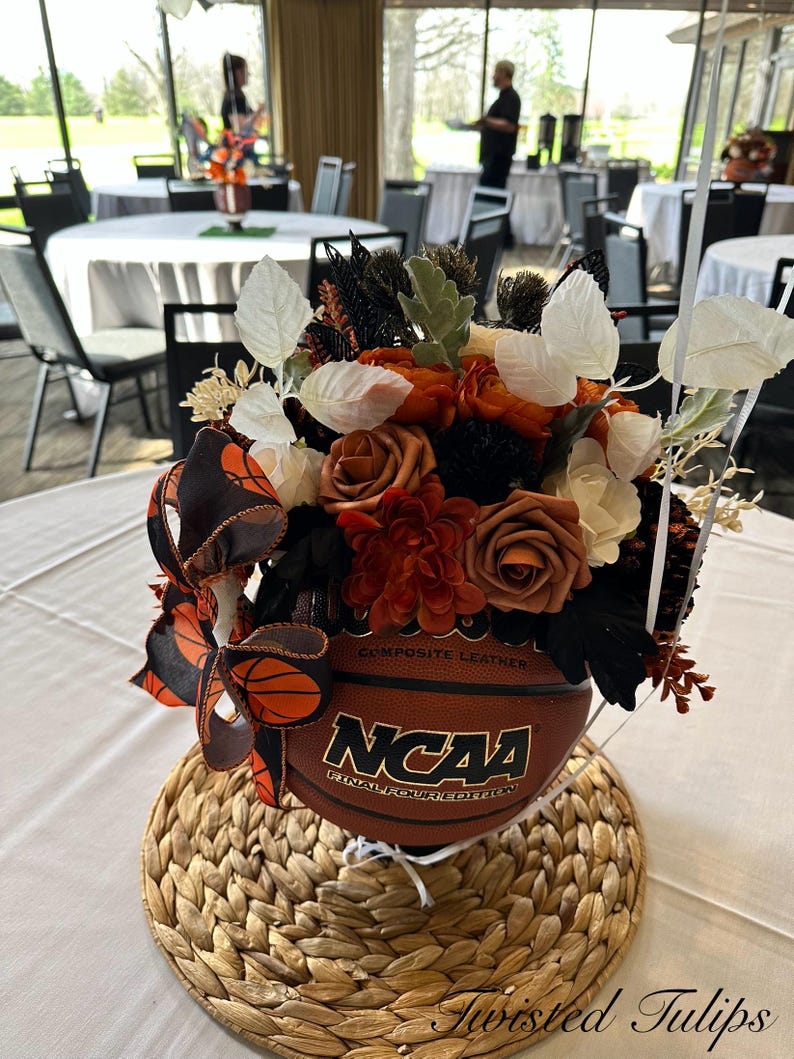 Custom Basketball Flower Arrangement - Etsy