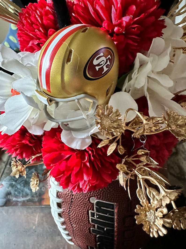 Custom Football Flower Arrangement - Etsy