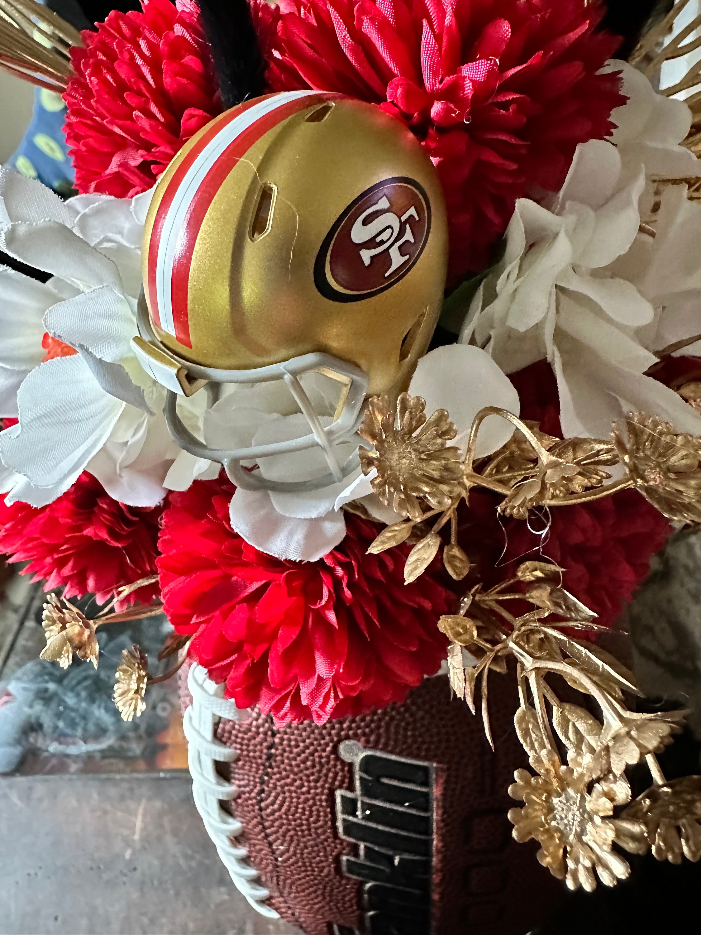 Custom Football Flower Arrangement - Etsy