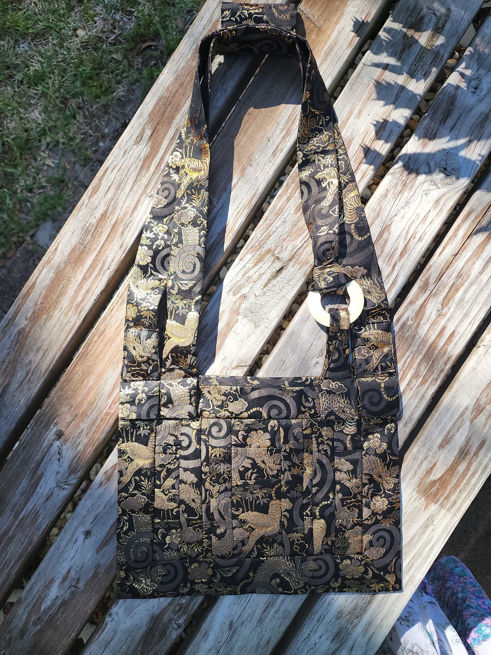 Rakusu Soto Style Handcrafted in Florida US Brocade Tick Fabric Wood ...