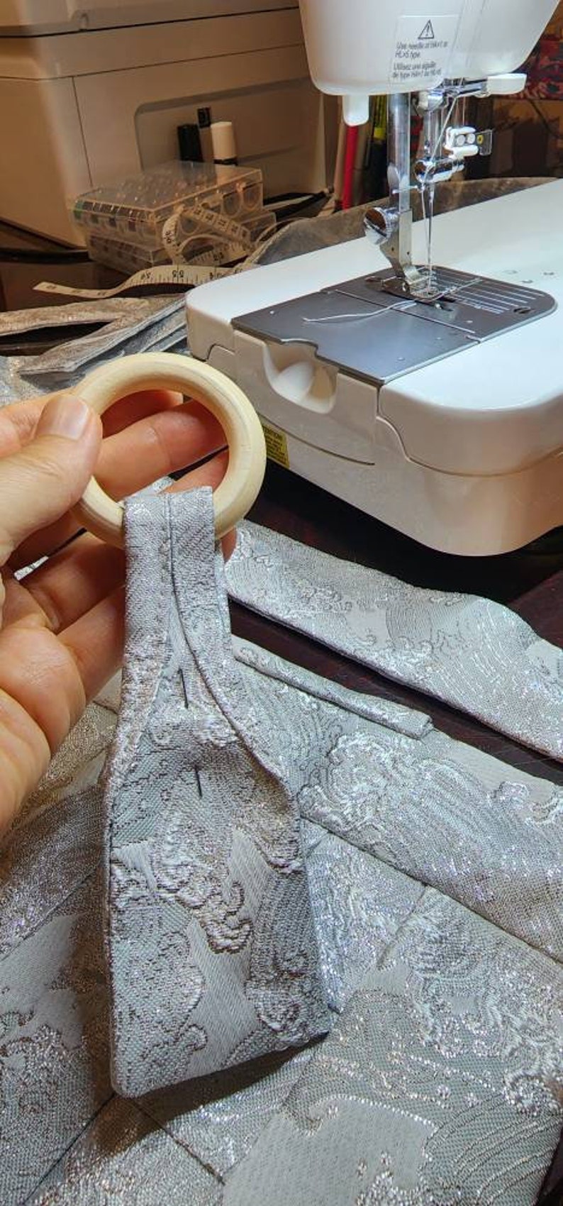 Rakusu Soto Style Handcrafted in Florida US Brocade Tick Fabric Wood ...