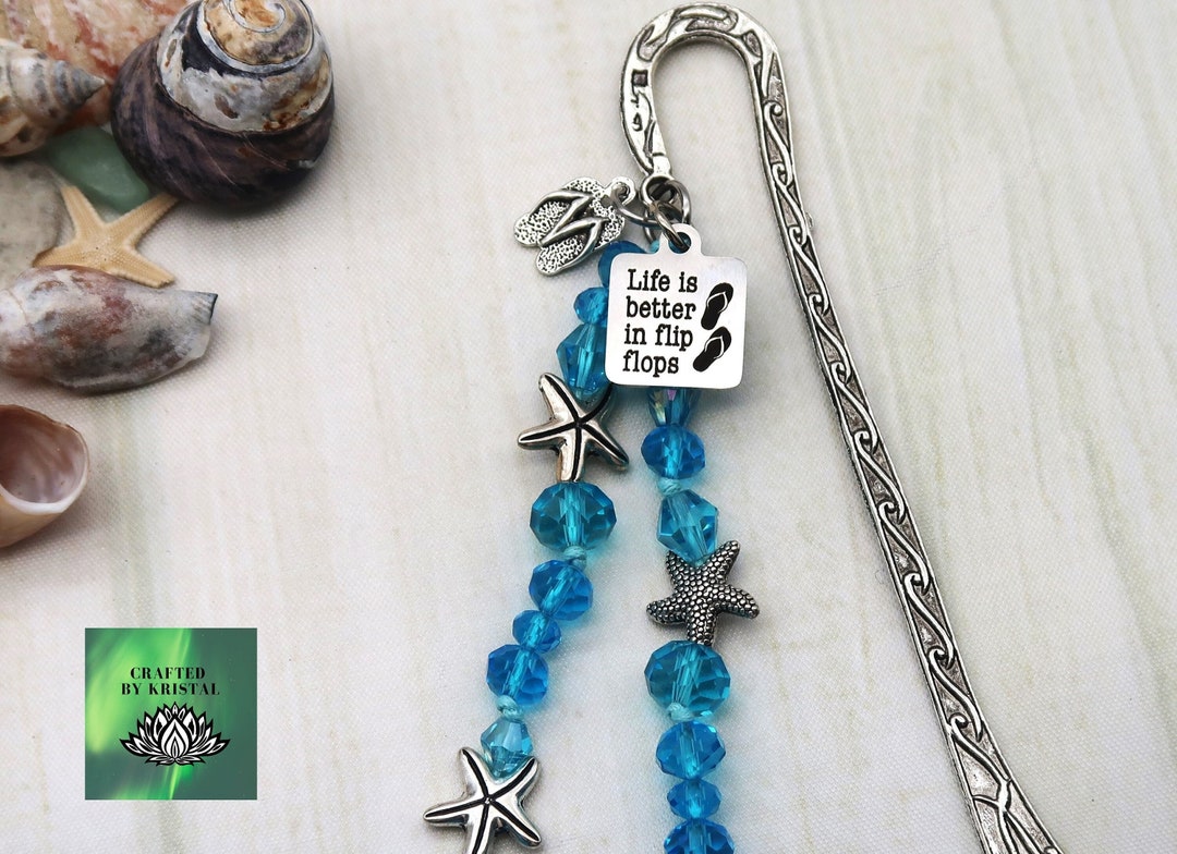 Life is Better in Flip Flops Bookmark for Women, Book Gift for Book ...