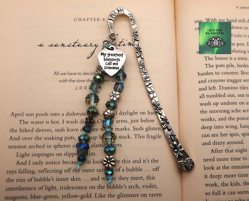 Floral Bookmark for Women, Grandmother Gift, Grandparent Pregnancy ...
