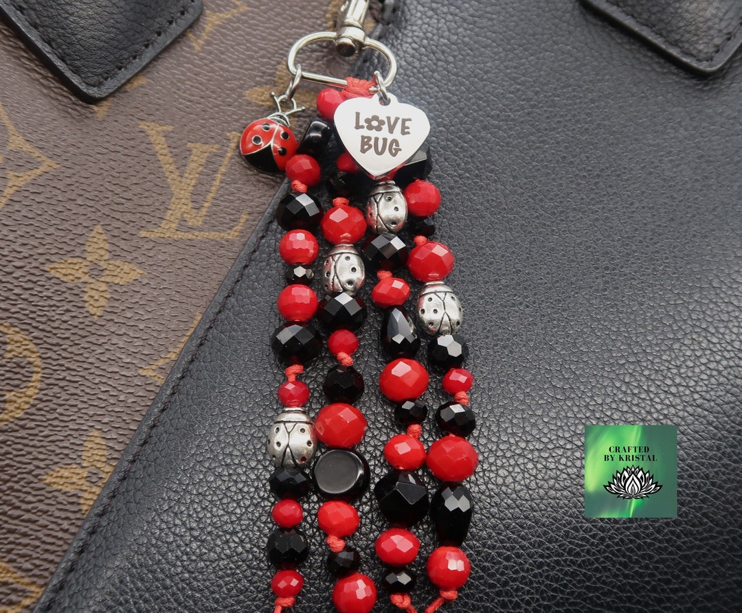 Ladybug Love Bug, Beaded Crystal Purse Charm for Handbag, Ladybug Gifts ...