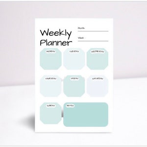 Printable Weekly Planner, Instant Download, 7 Day, Weekly Planner ...