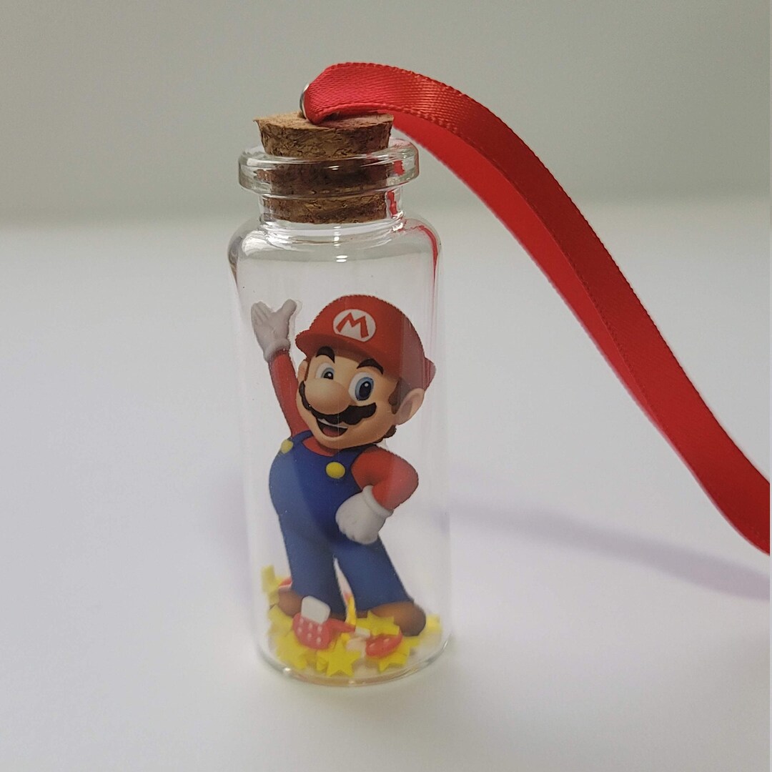 Super Mario Message Bottle Hanging Ornament - Etsy
