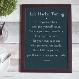 Poster Poem Print Printable Words to Live by Navy Blue Room - Etsy