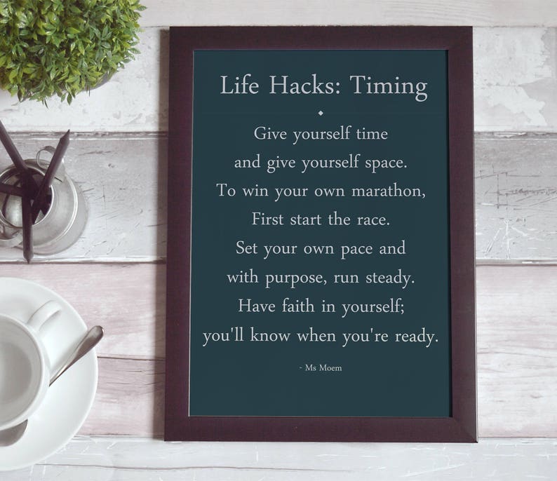 Poster Poem Print Printable Words to Live by Navy Blue Room - Etsy