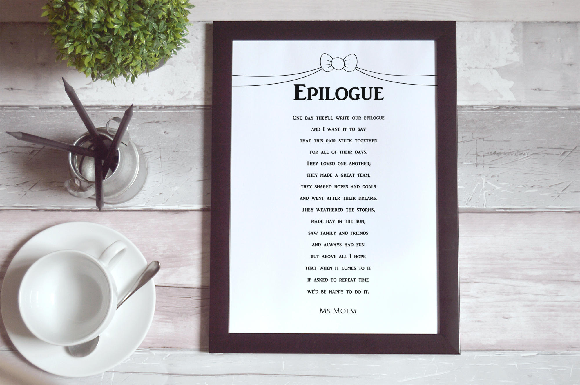 Wedding Poem Printable Epilogue by Ms Moem | Etsy