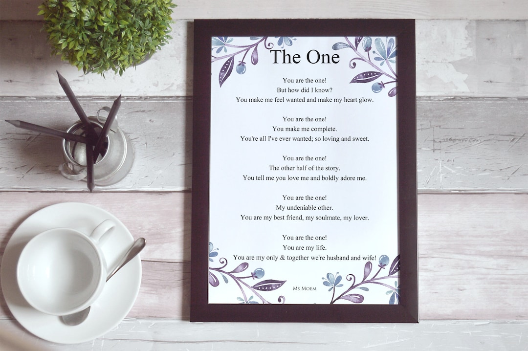 Wedding Poem Download the One by Ms Moem Print Yourself - Etsy