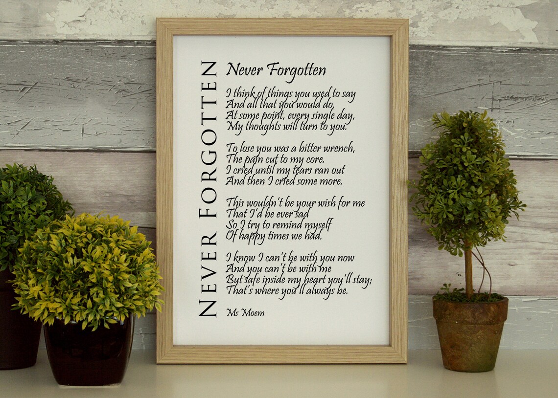 Loss of A Loved One, Mourning, Grief, Death, Printable Wall Art ...