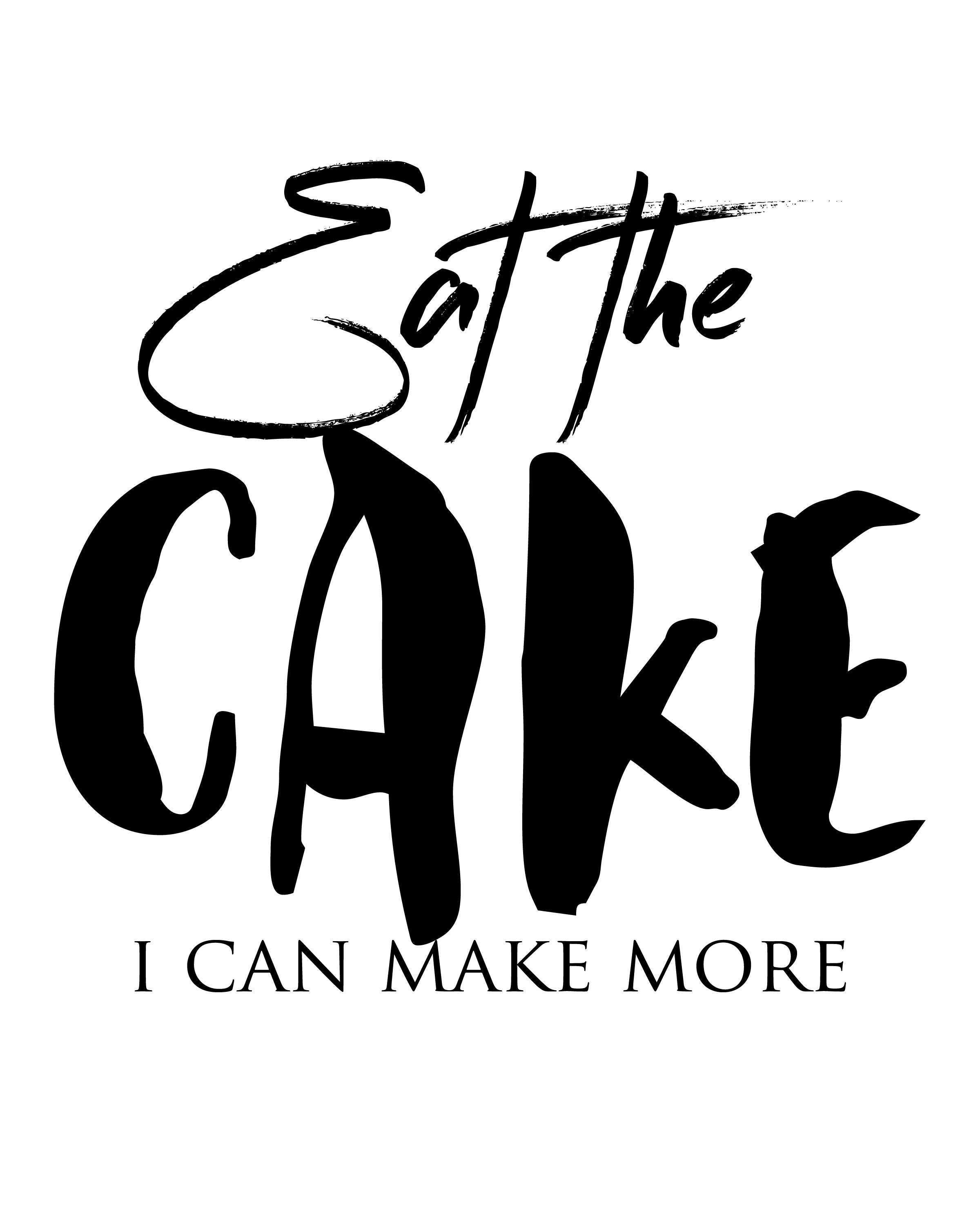 Kitchen Prints Kitchen Printables Eat the Cake Sign - Etsy