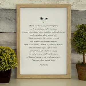 Home Poem Print Printable | Poetic Best Friend Gift Idea | Kitchen ...