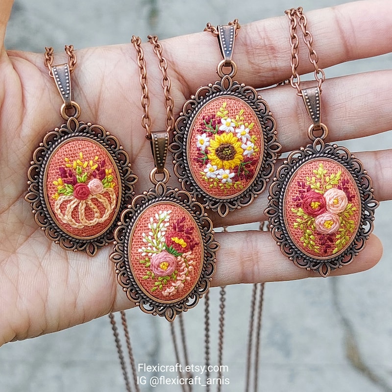Embroidery Pendant Kit - Etsy