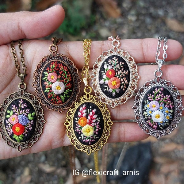 Embroidery Pendant - Etsy