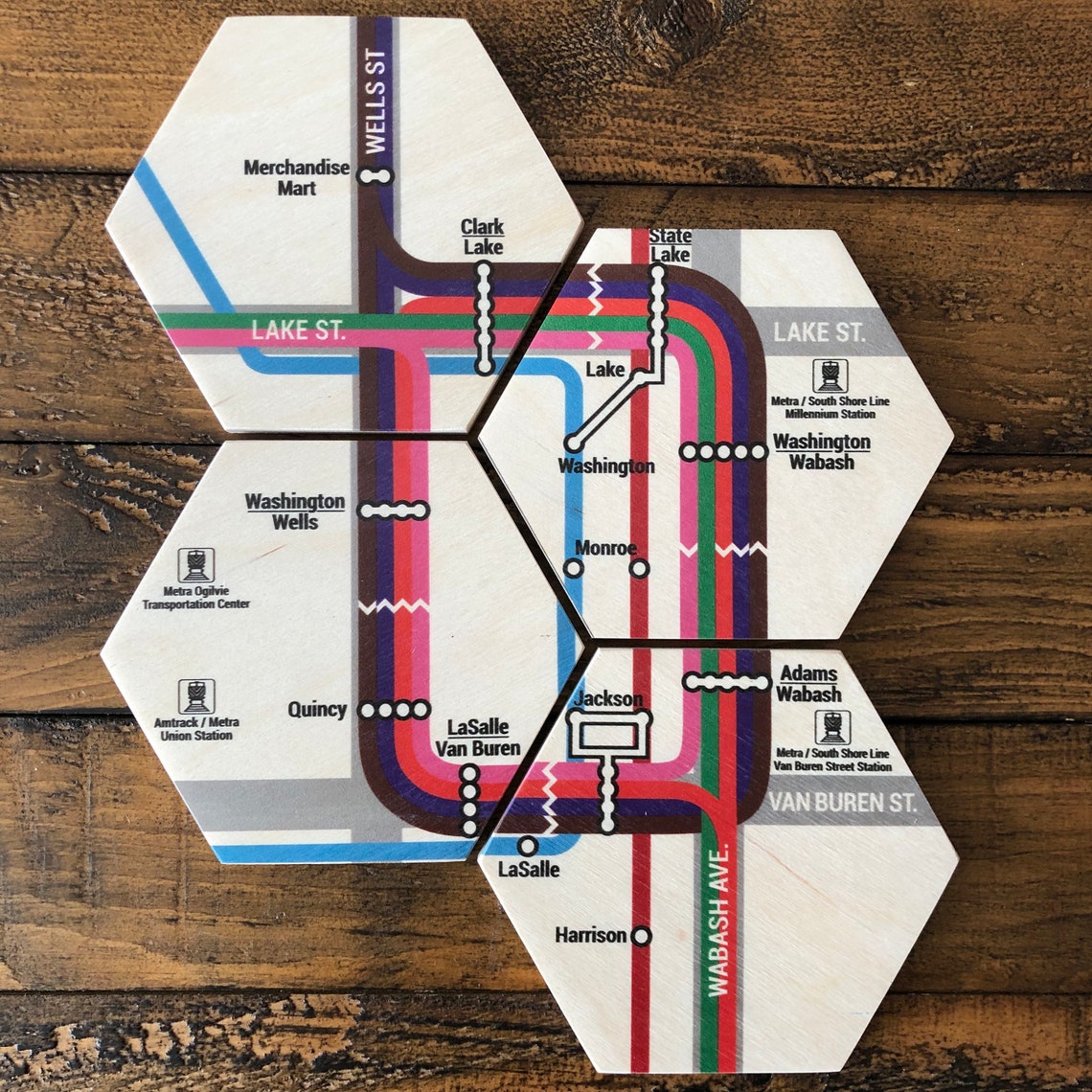 Chicago Loop Coasters | Etsy