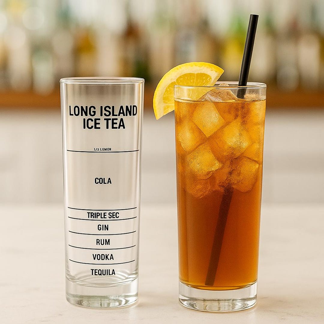 Long Island Recipe Glass | Easy Fill Lines for a Perfect Drink Every ...