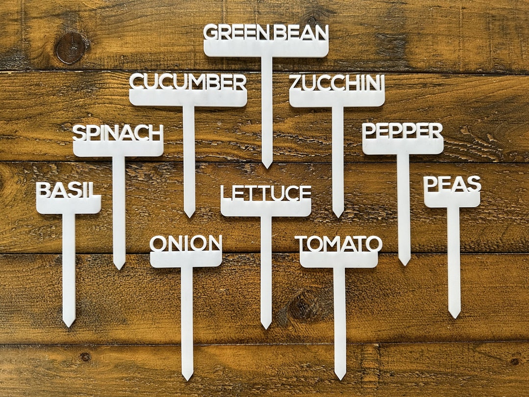 Garden Plant Marker Set of 10 - Weather Proof Acrylic - FREE SHIPPING ...
