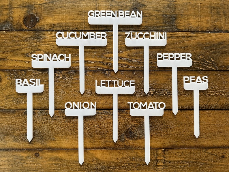 Garden Plant Marker Set of 10 - Weather Proof Acrylic - FREE SHIPPING ...
