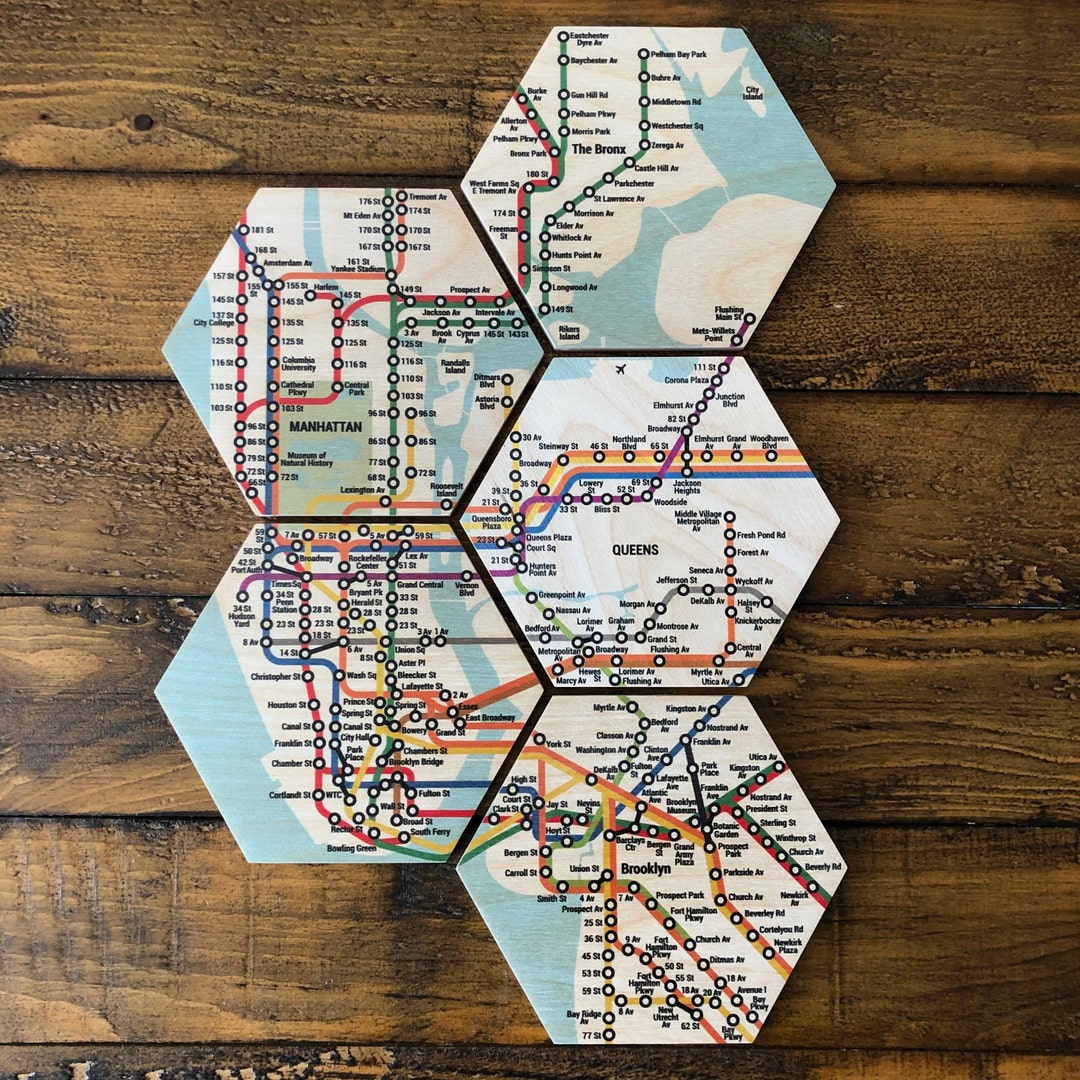 New York Subway Coasters - Etsy