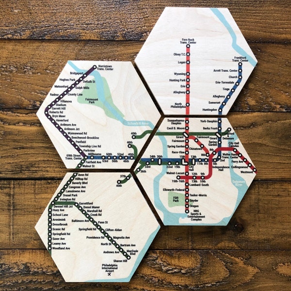 Philadelphia Transit Coasters - Etsy