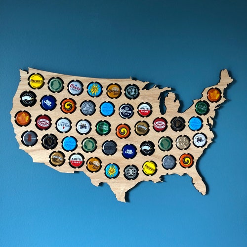 Beer Bottle Cap Holder Wood Beer Cap Display Beer Cap Wall - Etsy