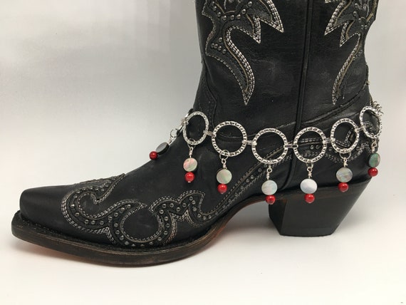 Boot Bling With Large Rings and Beads - Etsy