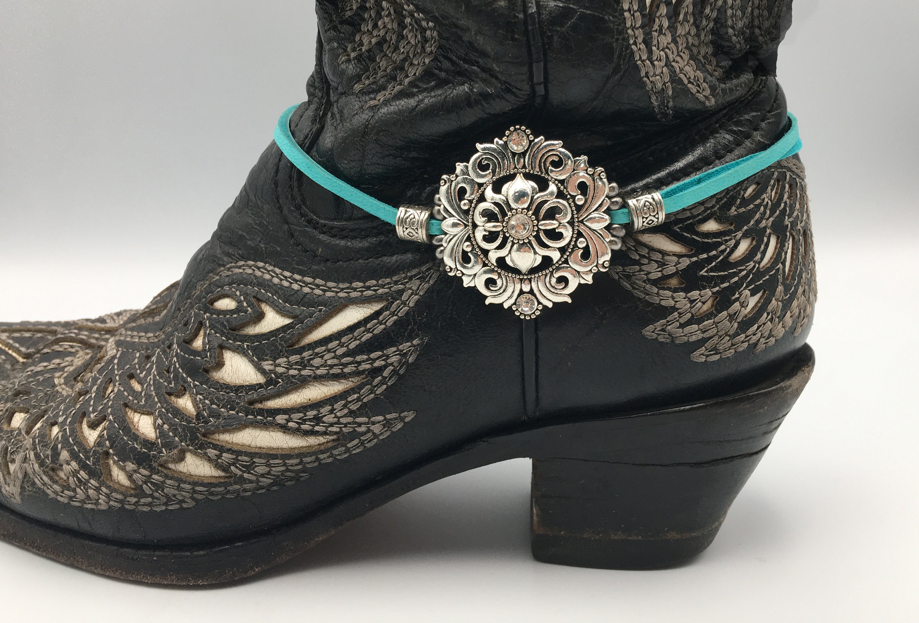 Boot Belt With Silver Medallion - Etsy