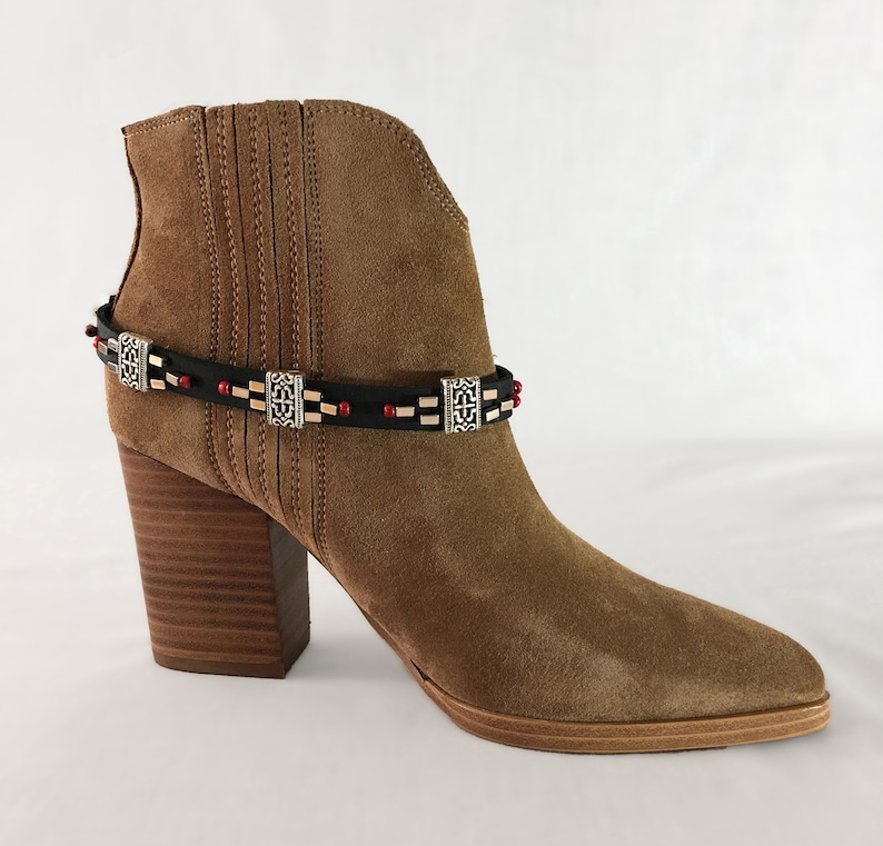 Boot Strap With Leather and Beading - Etsy