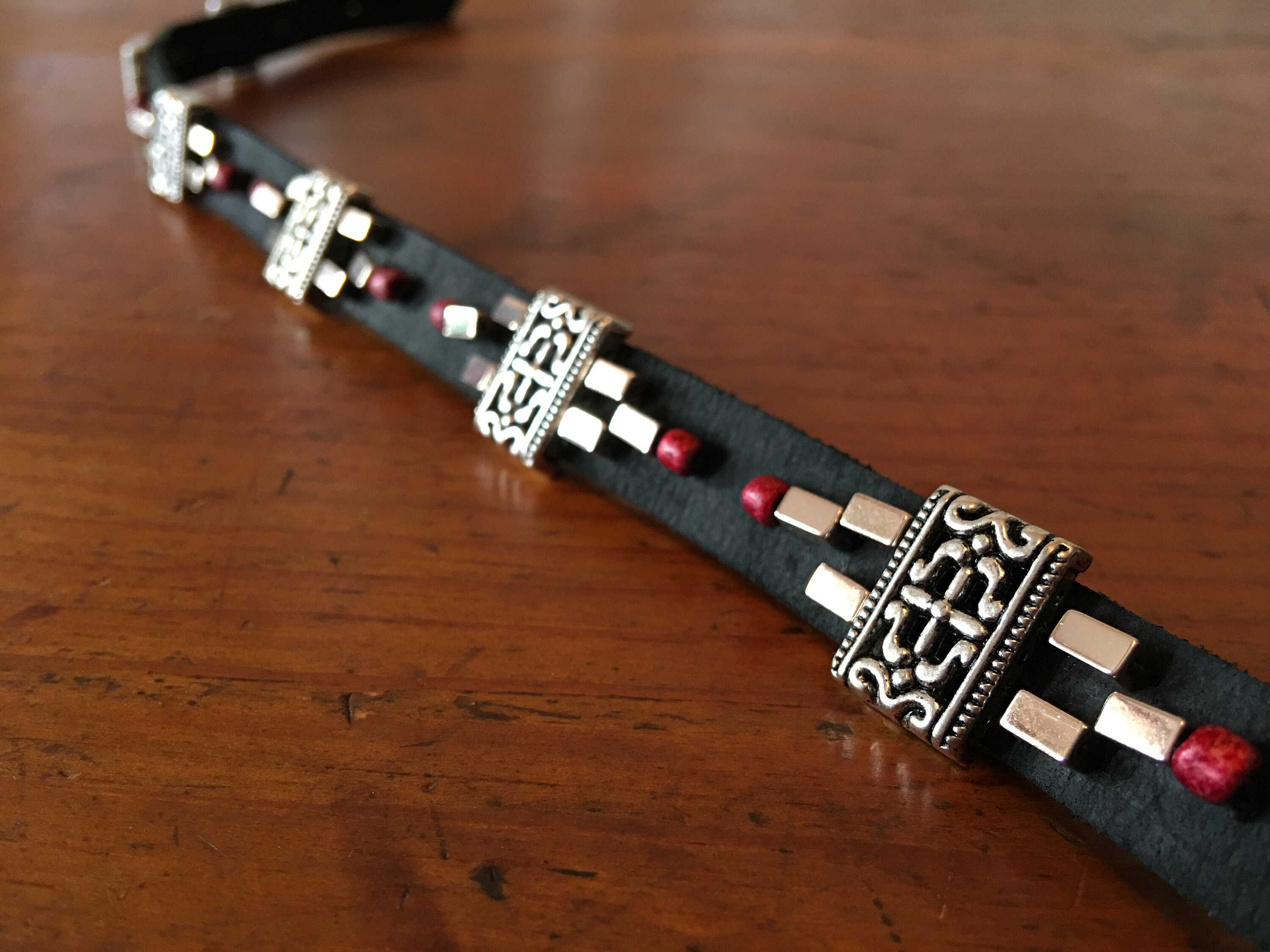 Boot Strap With Leather and Beading - Etsy