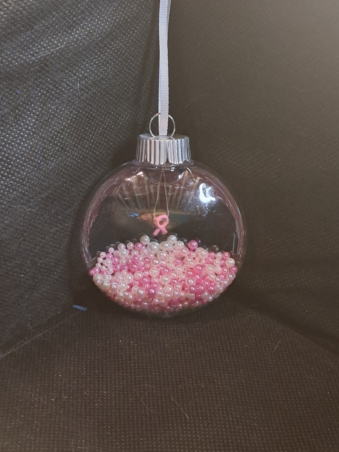 Breast Cancer Christmas Ornaments/bcam/pink Ribbon Christmas Ornaments ...