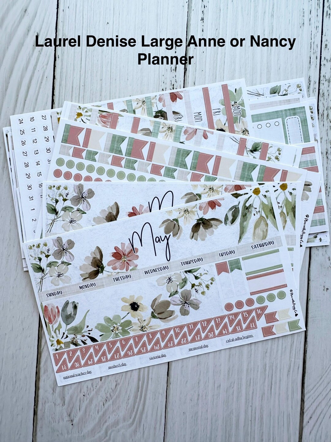 May 2026 for the Laurel Denise LARGE Anne and Nancy Planners - Etsy