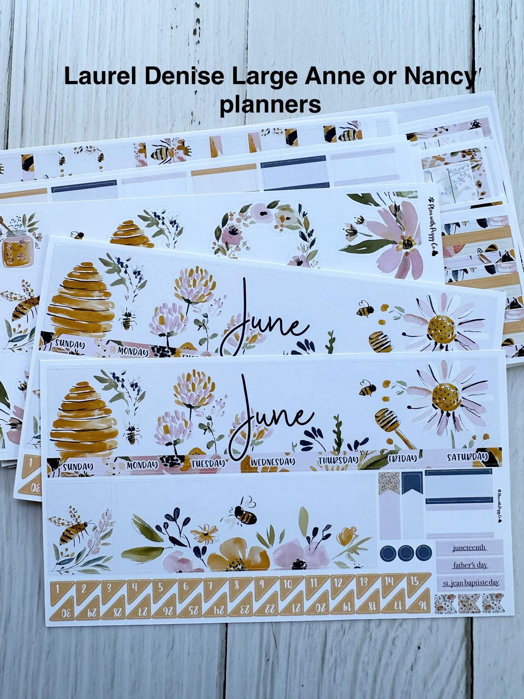 June 2026 for the Laurel Denise LARGE Anne and Nancy Planners - Etsy