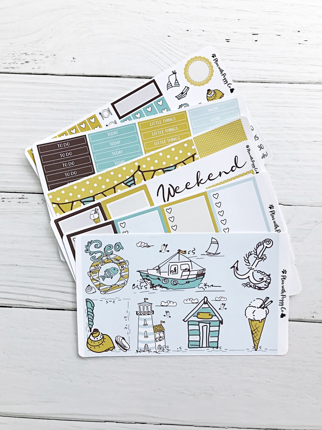 By the Sea Weekly Vertical Kit - Etsy