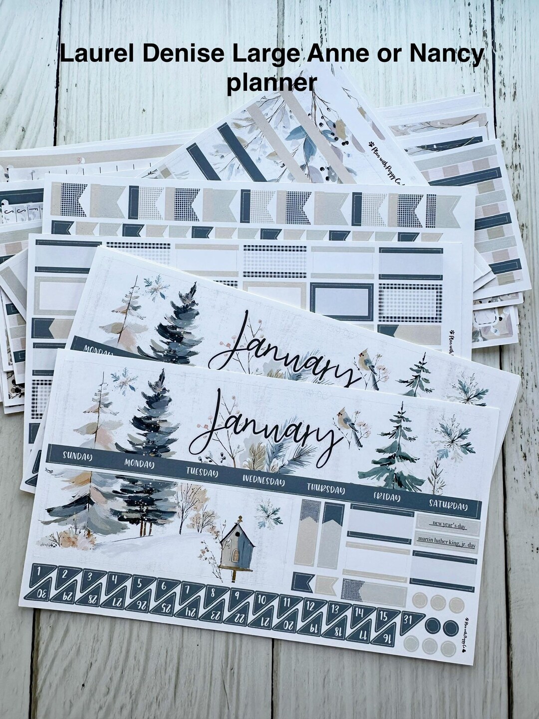 January 2026 for the Laurel Denise Anne and Nancy LARGE Planners - Etsy