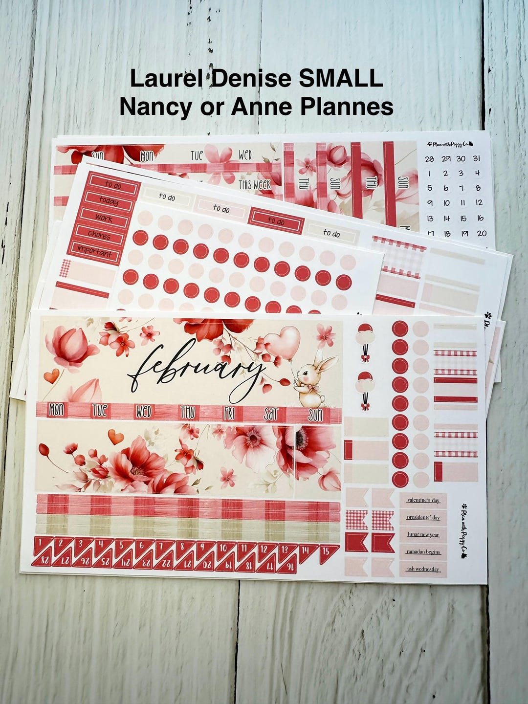 February 2026 for the SMALL Laurel Denise Anne and Nancy Planners - Etsy