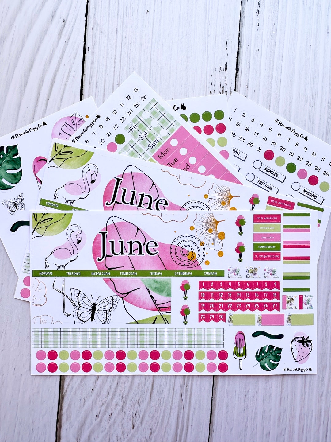 Tropical June 2024 for the Laurel Denise MINI Horizontal Planner - Etsy
