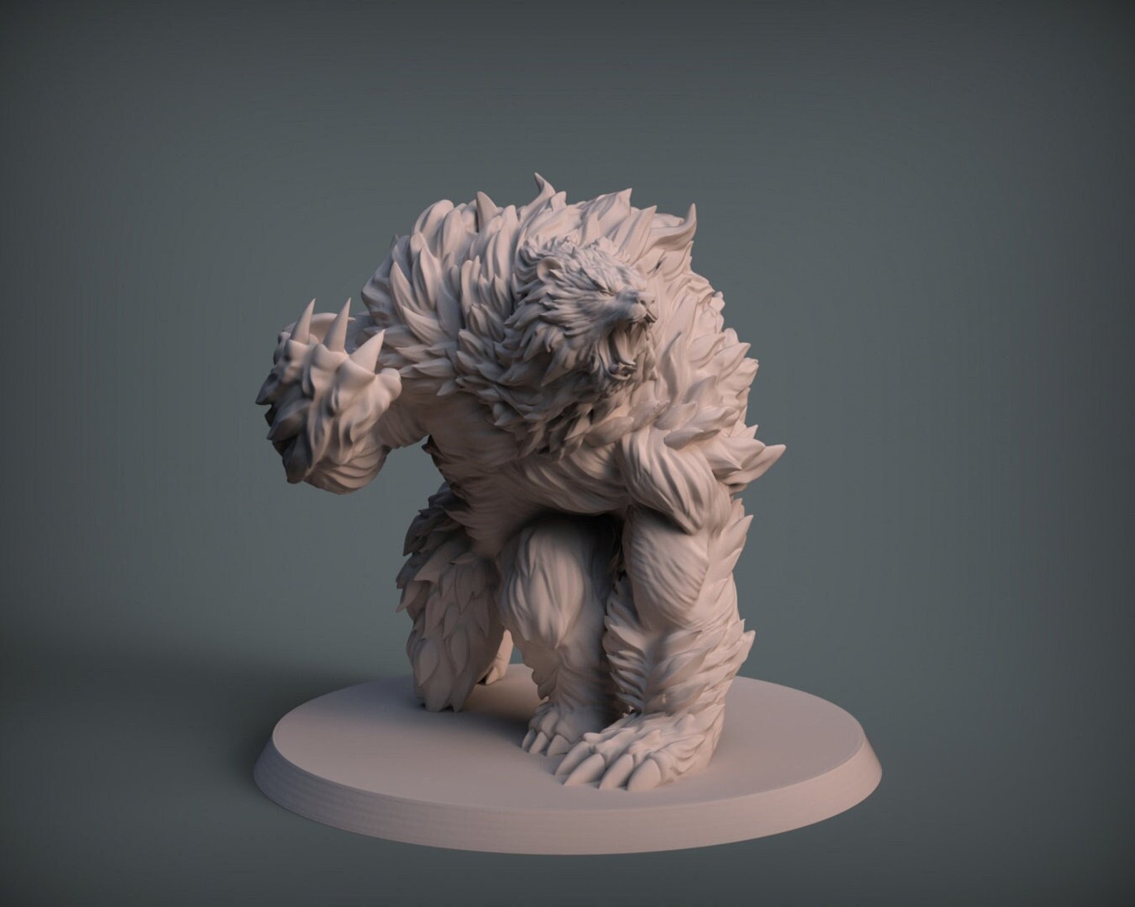 Giant Bear Druid Form Familiar 3D Printed Miniature - Etsy