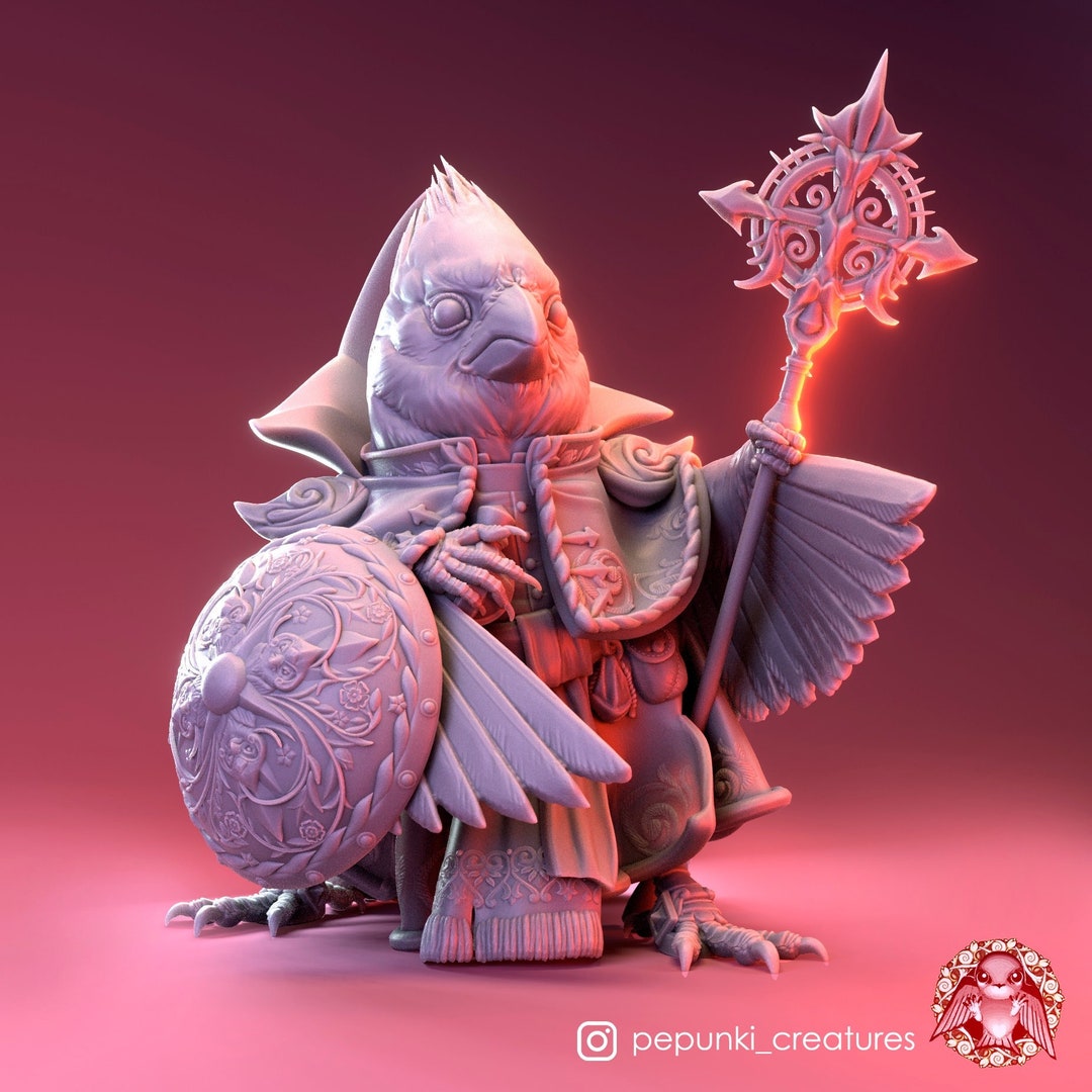 The Cardinal Cardinal - Bird - Priest - Cleric - Pepunki Creatures - 3D ...