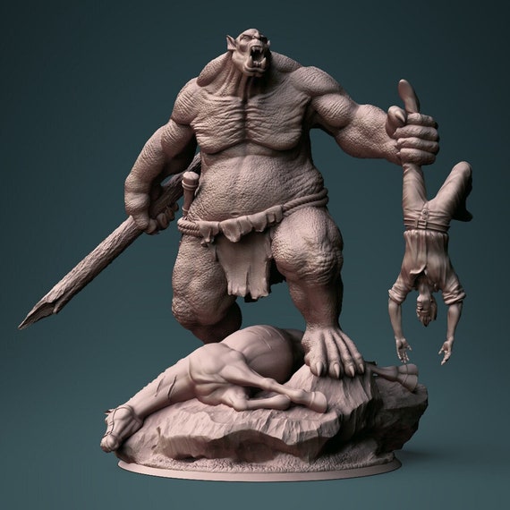 Ogre 1 3D Printed Miniature Designed by Clynche D&D - Etsy