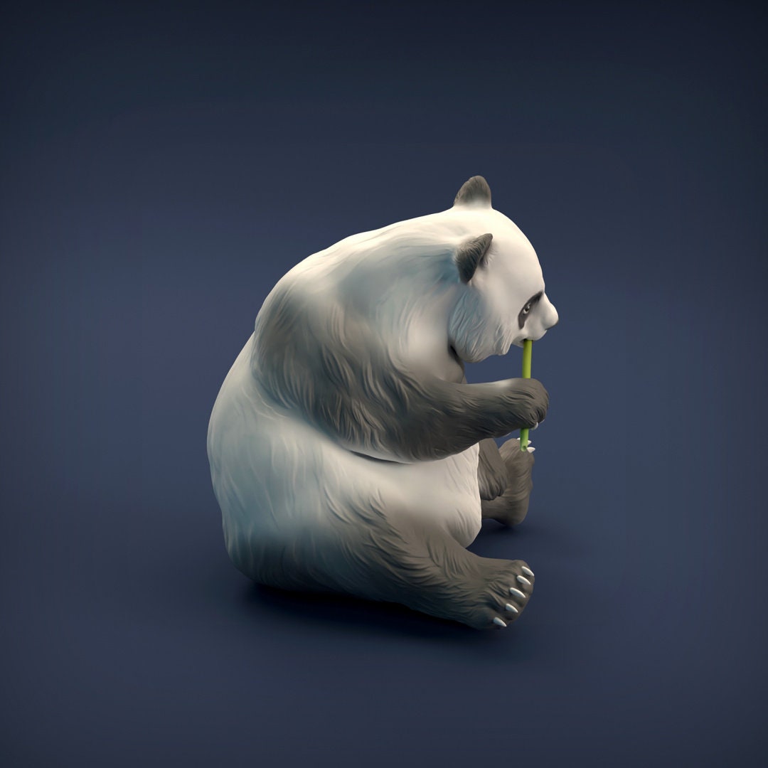 Giant Panda 3D Printed Miniature Figurine Sculpture - Etsy