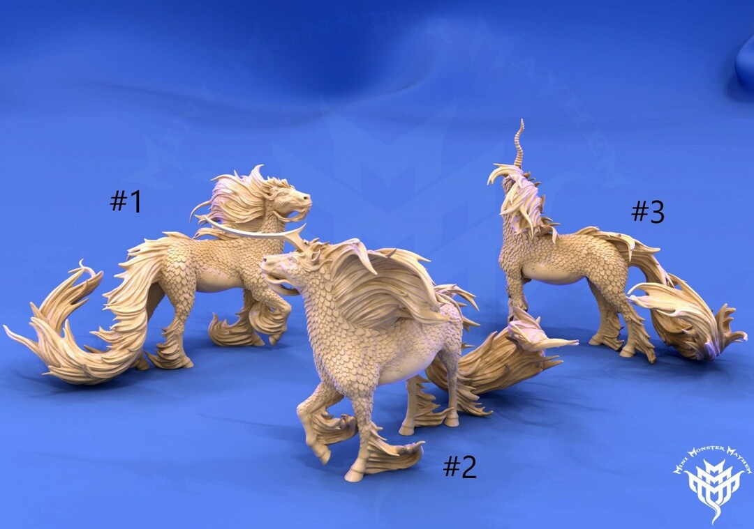 Kirin 3 Styles Designed by Mini Monster Mayhem 3D - Etsy