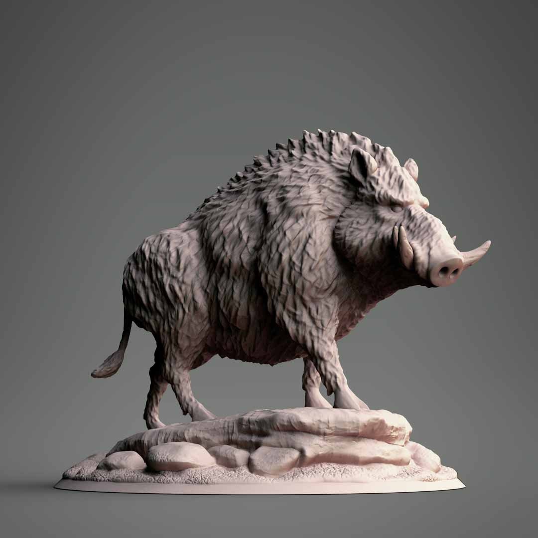 Giant Boar - Forest Creature - 3D Printed Miniature - Designed by ...