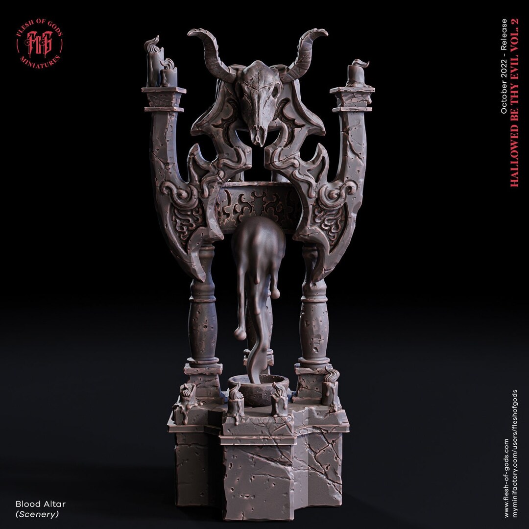 Blood Altar Terrain Flesh of Gods Hallowed Be Thy Evil Vol 2 3D Printed ...