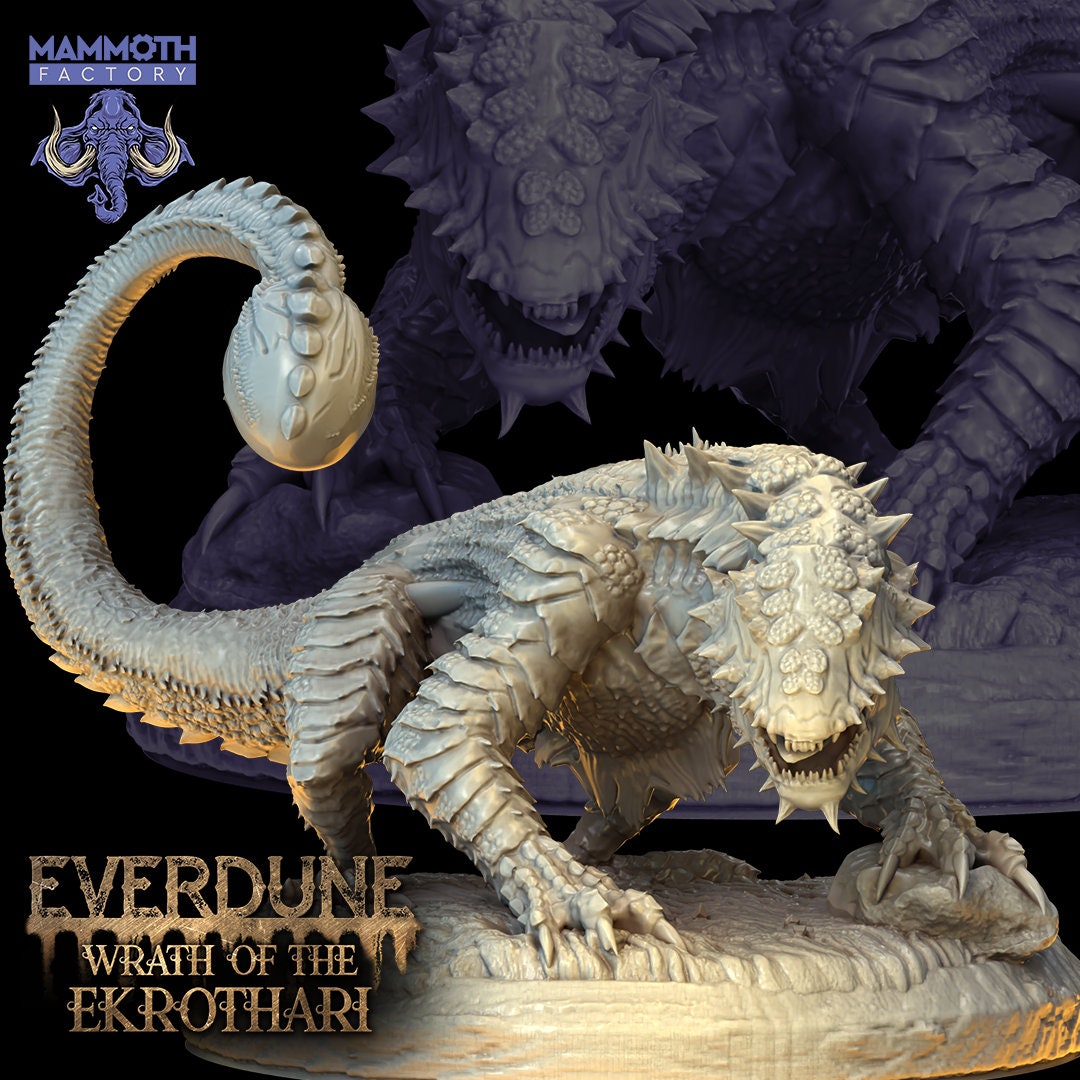 Rekari Sand Drake Everdune 3D Printed Miniature Designed by Mammoth ...
