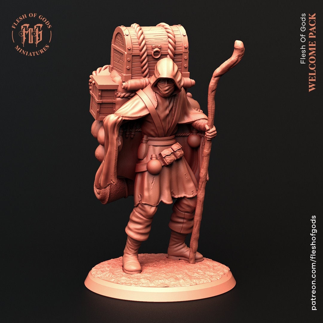 Dark Merchant Flesh of Gods 3D Printed Miniature Gaming Tabletop - Etsy