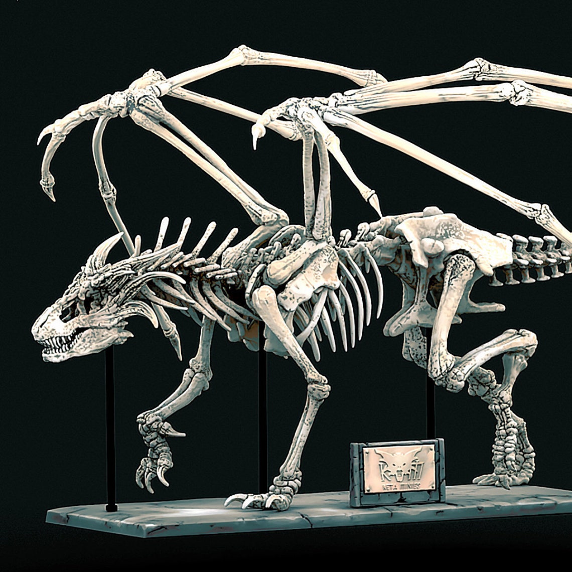 Dragon Skeleton Diorama Designed by Keta-minies Where is - Etsy