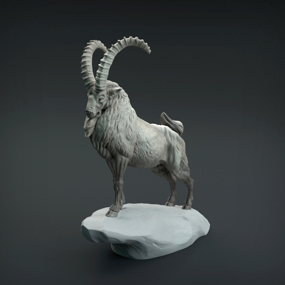 Siberian Ibex Designed by Animal Den Miniatures 3D Printed Miniature ...